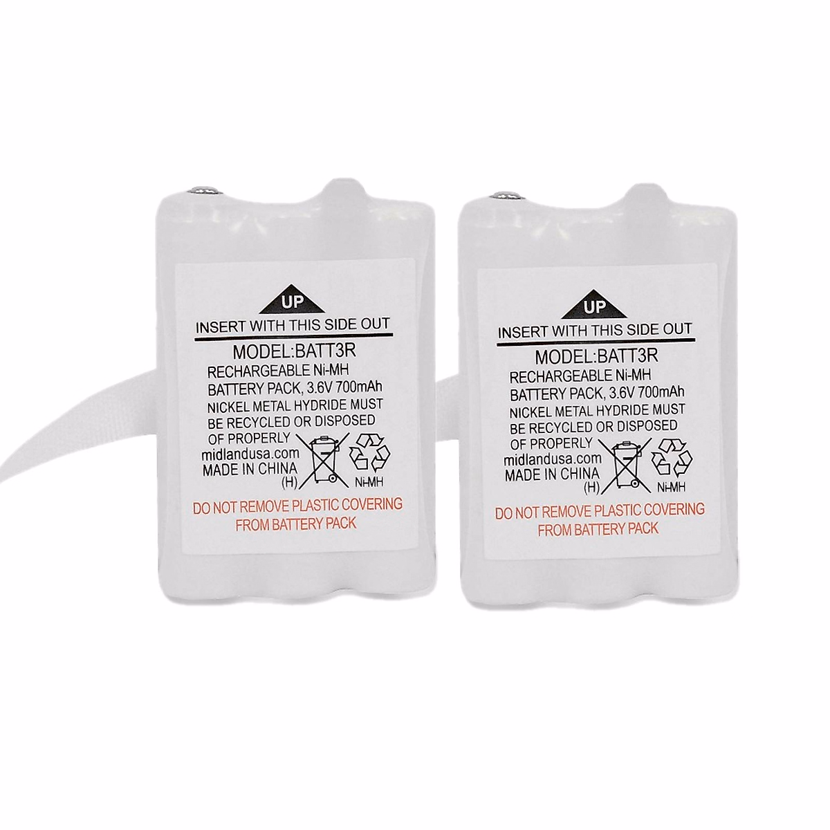 2 Pack BATT3R Battery AVP14 Replacement 3.6V 700mAh for Midland BATT3R BATT-3R,MID-AVP14, LXT600, T50 T60, X-Talker Radios