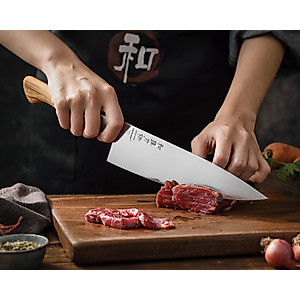 HEZHEN Sweden Sandvik stainless steel knife set Chef Santoku bread vacuum heat treatment 14C28N hand forged kitchen knives cooking tools