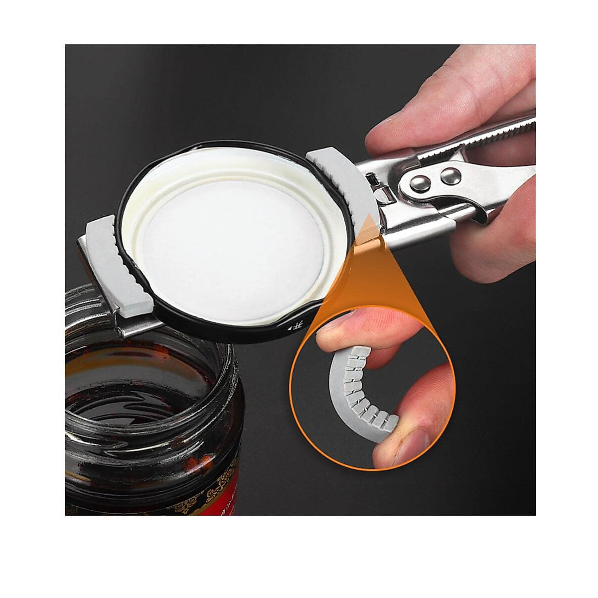 Adjustable Multifunctional Stainless Steel Can Opener，adjustable Stainless Steel Can Opener，fullofcarts Jar Opener for Weak Handsfor Any-size Lids (1pcs, 9in)