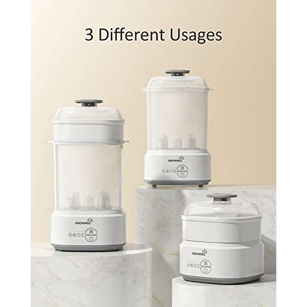 GROWNSY Baby Bottle Warmer & Bottle Sterilizer