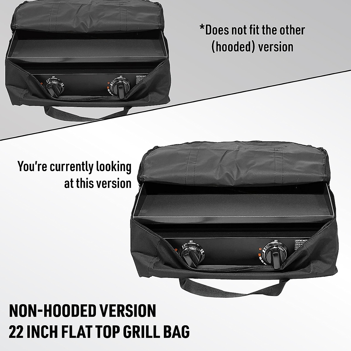 Portable 22" Griddle Carry Bag for Blackstone 22 Inch Griddle and Similar Table Top Grills, Includes Deluxe Storage Pockets for BBQ Toolkit Accessories, Utensils and Squeeze Bottles