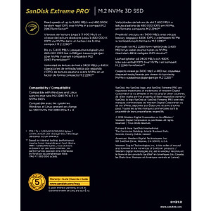 SanDisk SSD HDD Extreme Pro M.2, 2 TB