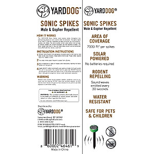 Sonic Spike Mole Gopher Vole Pest Repellent