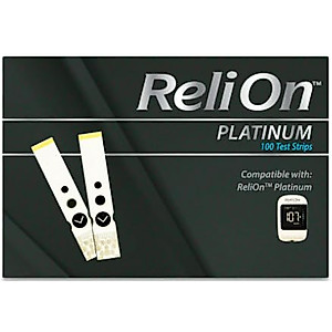 ReliOn Platinum Blood Glucose Test Strips, 100 Count