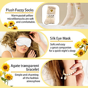 Birthday Gifts for Women, Sunflower Self Care Package Christmas Gifts, Sending Get Well Soon Sympathy Gifts Basket Unique Relaxation Spa Gifts Box for Women, Her, Sister, Mom, Best Friends