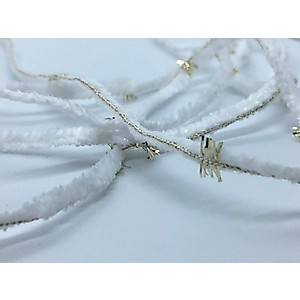 Metallic Accent Chenille Yarn - 50 Grams (1.75 Ounces) 65 Meters (71 Yards) White, Gold