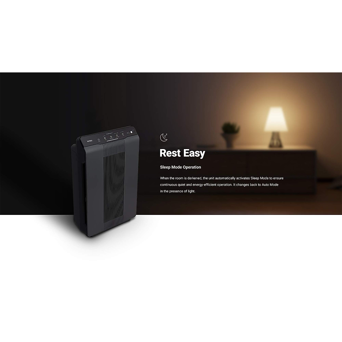 Winix 5500-2 Air Purifier with True HEPA, PlasmaWave and Odor Reducing Washable AOC Carbon Filter Medium , Charcoal Gray