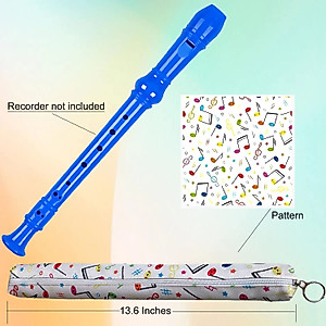 Auteey Flute Storage Case Bag Recorder Gift Bag, Portable Oxford Fabric Vertical Flute Bag for Recorders