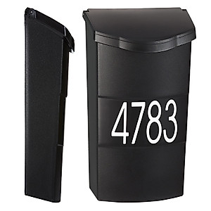 Small Plastic Mailbox for Outside Porch, Easy to Install Wall Mount, Lightweight, Heavy Duty, Rustproof, Maintenance-Free Vertical Mail Box for House - 8.25” x 4” x 13.75” (White)