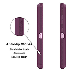 Tiflook for Galaxy A51 Case 4G (Not Fit A51 5G Version), Shockproof Heavy Duty Armor Rugged Hard Plastic Rubber Bumper 2-Layer Hybrid Protective Cover Case for Samsung Galaxy A51, Pinkish Purple