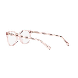 Coach HC6138U Universal Fit Prescription Eyewear Frames, Transparent Pink/Demo Lens, 52 mm