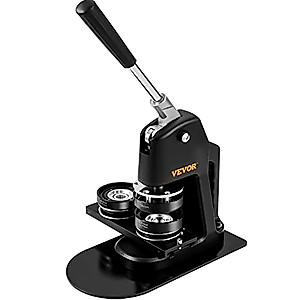 VEVOR Button Maker Machine, Multiple Sizes 1.25+2.25 Inch Badge Punch Press Kit, Children DIY Gifts Pin Maker, Button Making Supplies with 500pcs Button Parts & Circle Cutter & Magic Book