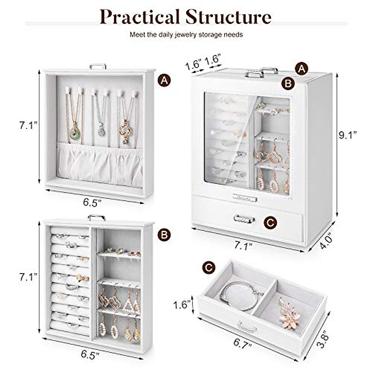 Homde Jewelry Organizer + Jewelry Stand