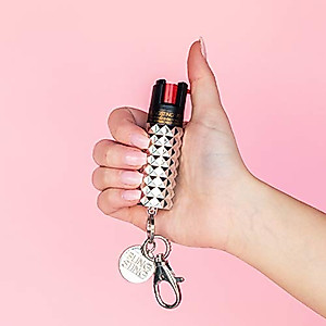 BLINGSTING Pepper Spray - Professional Grade, Maximum Strength with 1.4 Major Capsaicinoids & 12ft Effective Range - Silver, 1 Count
