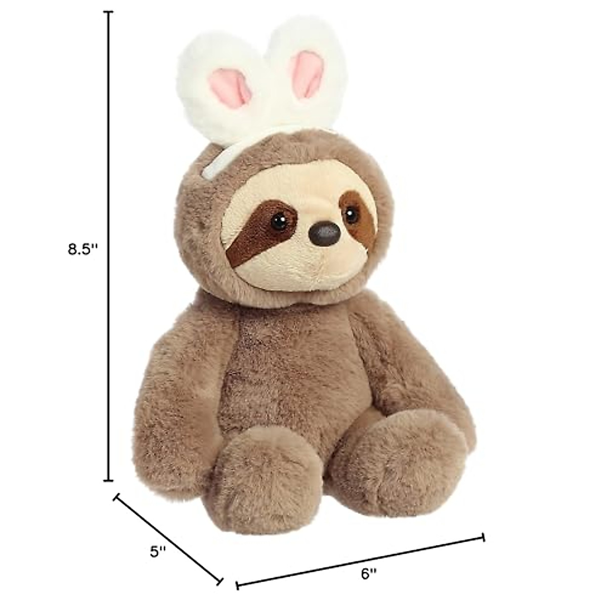 Aurora 10" Hoppy Sloth - Happy Easter Friends Stuffed Toy, Animal Themed Polyester Bunny Figure