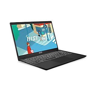 MSI Modern 15 15.6" Laptop: Intel Core i5-1155G7, Intel Iris Xe, 16GB DDR4, 1TB NVMe SSD, 180-Degree Lay-Flat, USB Type-C, MicroSD Card Reader, Win 11 Pro: Classic Black B11M-023US