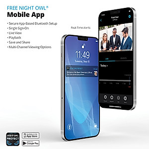 Night Owl 2-Way Audio 12 Channel DVR Video Home Security Camera System with (6) Wired 2K HD Indoor/Outdoor Deterrence Cameras and 2TB Hard Drive (Add up to 4 More Wired and 4 Wi-Fi Cameras) (6 Camera)