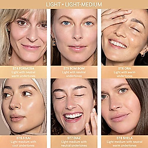 ILIA - Super Serum Skin Tint SPF 40 | Non-Comedogenic, Vegan, LIghtweight to Help Against Blue Light, Pollution while Hydrating, Smoothing, Refining (Bom Bom ST5, 1 fl oz | 30 ml)