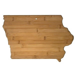 Totally Bamboo Iowa State Shaped Bamboo Serving & Cutting Board