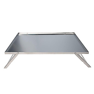 Winnerwell Accessory Table for Flatfold Fire Pit - XL | Portable Stainless Steel Accessory Table for Fire Pan and Camping