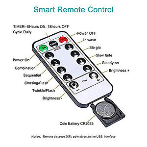 WSgift Sea Glass String Lights, Beach Theme Decorative Lights 19 Ft 40 LED USB Plug-in with Remote and Timer for Indoor Outdoor Tent Wedding Nursery Bedroom Party Birthday