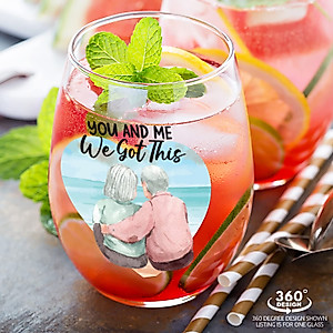 Toasted Tales - You and Me We Got This Wine Glass | Womens Day Gifts for Wife | Cute and Romantic Drinking Things Collection | Gifts for Couples | Romantic Gift for Husband | Gift for Boyfriend(15 Oz)