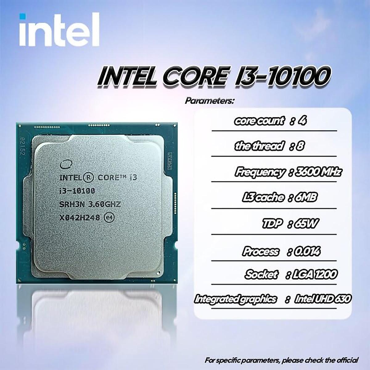 SAAKO Core i3-10100 3.6GHz 4-core 8-Thread CPU Processor Making Computers Process Data Faster ...