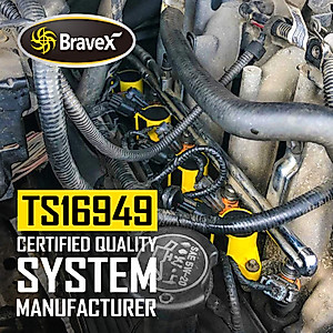 High Performance Ignition Coil 8 Pack -Upgrade 15% More Energy For Ford F-150 F-250 F-350 4.6L 5.4L V8 CROWN VICTORIA EXPEDITION MUSTANG LINCOLN MERCURY Compatible & DG508 DG457 DG472 DG491 (YELLOW)