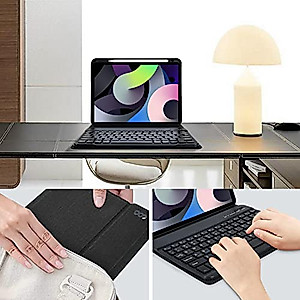 FUWANG iPad Pro 11 inch Case with Keyboard, iPad Air 5th/4th Generation Case with Keyboard, Detachable Keyboard with Pencil Holder Cover for iPad 11" (4th/3rd/2nd/1st Gen) Black 11 Keyboard