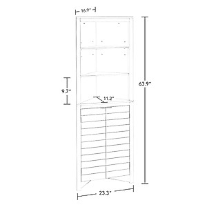 RiverRidge Madison Tall Corner Cabinet-Gray, No Size, Grey