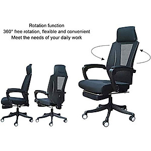 HALOU Ergonomic Office Chair, Reclining Office Chair with Lock Function and Lumbar Support, Executive Office Chair with Headrest