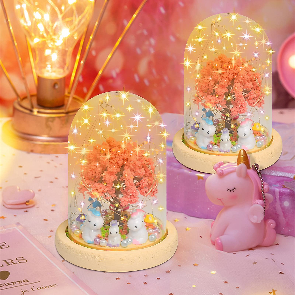 TROJOY Unicorns Gifts for Girls 4-12 Year Old, Make Your Own Magical Night Light, Arts and Crafts Kit for Kids Age 4-12, DIY Unicorn Novelty Girls Toys Room Decor Birthday & Christmas Gift for Girl