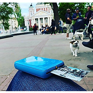 Zink Polaroid ZIP Wireless Mobile Photo Mini Printer (Blue) Compatible w/ iOS & Android, NFC & Bluetooth Devices
