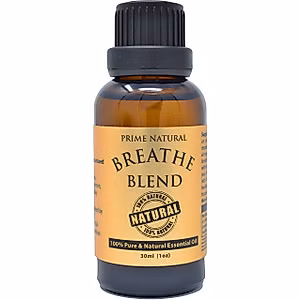 Prime Natural Breathe Essential Oil Blend 1oz - Pure, Undiluted, Therapeutic Grade for Aromatherapy, Scents & Diffuser - Sinus Relief, Allergy, Congestion, Cold, Cough, Headache