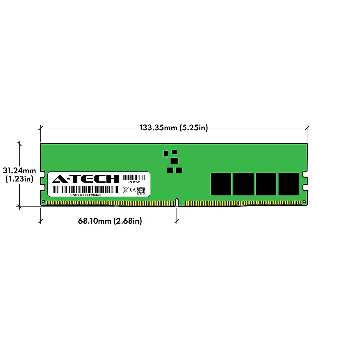 A-Tech 64GB Kit (2x32GB) DDR5 4800MHz PC5-38400 CL40 UDIMM 2Rx8 1.1V Non-ECC Unbuffered DIMM 288-Pin Desktop RAM Memory Upgrade Modules