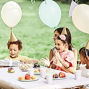 MT Products 4 inch Round Gold Cake/Pastry Dessert Board with Tab (48 Pieces)