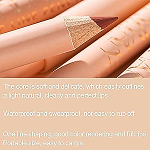Mrettick 12 Colors Matte Lip Liner Pens Set Long-Lasting Creamy Lip Liner Natural Lip Makeup Soft Pencils Lipstick Set (#1)