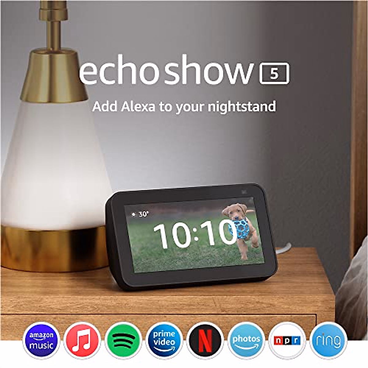 Echo Show 5 (2nd Gen, 2021 release) | Smart display with Alexa and 2 MP camera | Charcoal