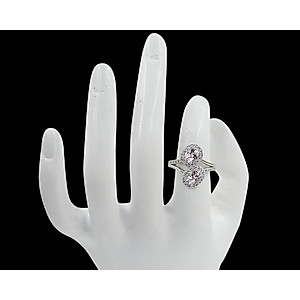 925 Sterling Silver Natural 7X5 MM Oval Cut Pink Morganite Gemstone Solitaire Unisex Proposal Engagement Ring Wedding Jewelry October Birthstone Gorgeous Ring Birthday Gift For Wife (Rhodium Plated Silver, 11)