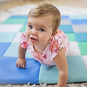 ECR4Kids SoftZone Patchwork Activity Mat, Folding Playmat, Contemporary