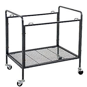 Epetlover 53 Inch Height Wrought Iron Standing Parrot Large Flight Bird Cage with Rolling Stand Birdcages for Parakeet Cockatiel Conure Lovebird Finch Black