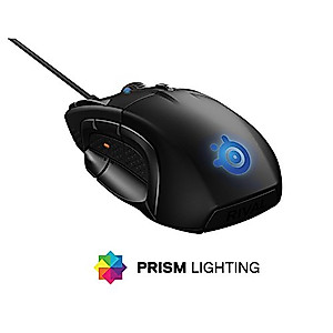 SteelSeries Rival 500 MMO/MOBA 15-Button Programmable Gaming Mouse - 16,000 CPI, Black