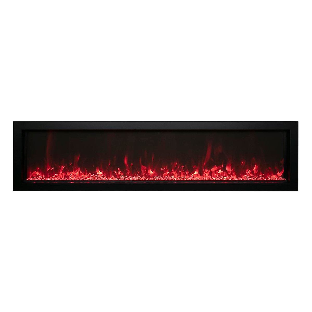 Amantii Panorama Indoor/Outdoor Extra Slim Built In Electric Fireplace (BI-40-XTRASLIM), 40-Inch