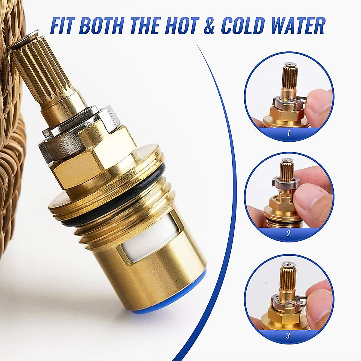 Faucet Cartridge Replacement Parts Compatible with Kohler K-GP77006-RP, Fit for Kitchen Bathroom Faucet Shower Stems Replacement (K-GP77006-RP)