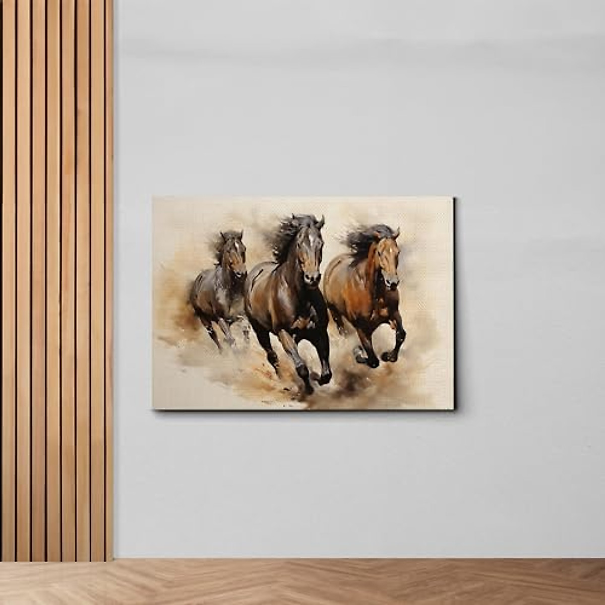 Majestic Black Stallion Galloping In The Clouds, Black Horse On Salt Flats, Canvas Print, Black Horse Print, Black Horse Wall Art