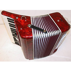 HOHNER 1305-RED Hohnica 72 Bass 34-Key Entry Level Piano Accordion Range G to E