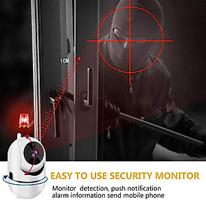 AOLANS Security Cameras Wireless Indoor camaras de seguridad Cameras for Home Security Baby Monitor 360 Degrees Cam for Dimmable/Pet/Nanny cam with Support 64G or Cloud Storage Two Way Audio 2.4Ghz