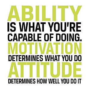 Family Inspirational Quotes Vinyl Wall Decal Stickers Ability is What You're Capable of Doing Motivation Attitude, Family Decor Removable Vinyl for Kids Room Living Room Bedroom (11.8''×23.6'')