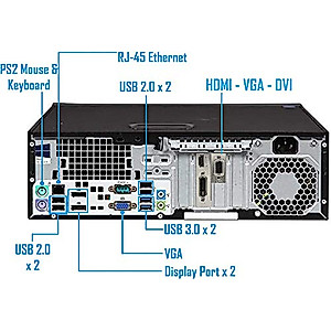 HP EliteDesk 800 G1 Small Form Desktop Computer - Intel i5-4570, 32GB Ram, 1TB SSD 4TB HDD, WI-FI, NVIDIA GT 710 HDMI 4K Support, VGA - Windows 10 Pro (Renewed)