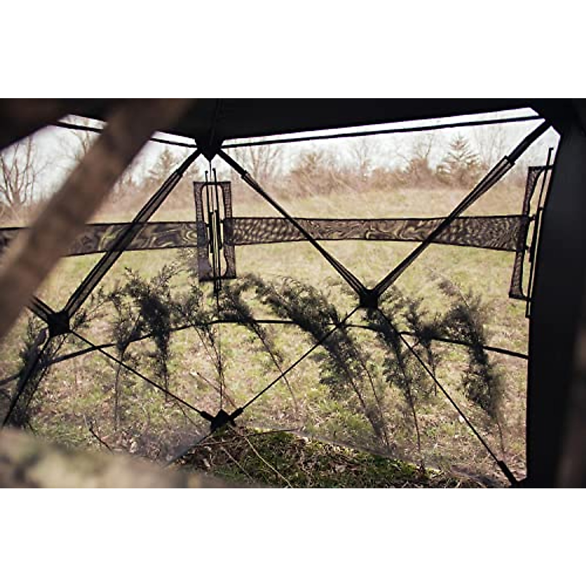 Muddy Outdoors Prevue 4-Person Heavy-Duty Camo Hunting Ground Blind, Mossy Oak Elements Terra (PVB4)